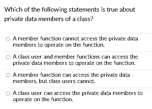 Solved Which of the following statements is true about | Chegg.com