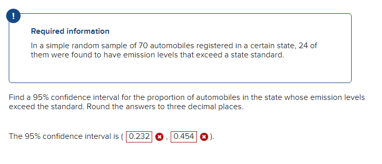 Solved Required information In a simple random sample of 70 | Chegg.com