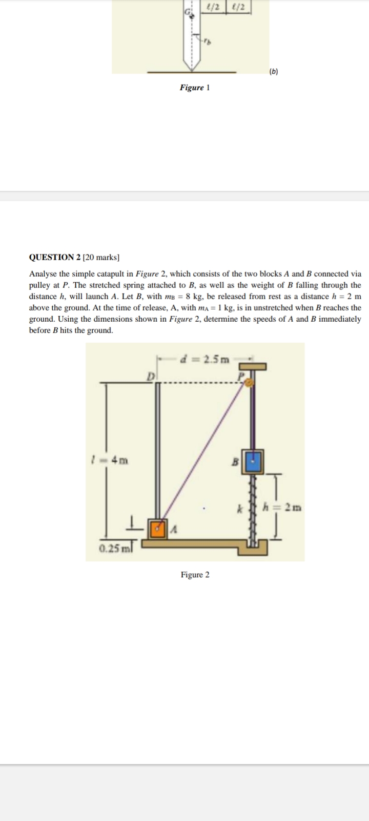 Solved Analyse the simple catapult in Figure 2, which | Chegg.com