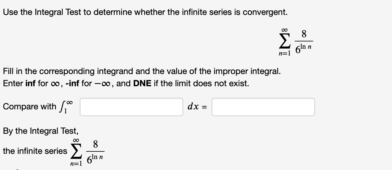 Solved Use the Integral Test to determine whether the | Chegg.com