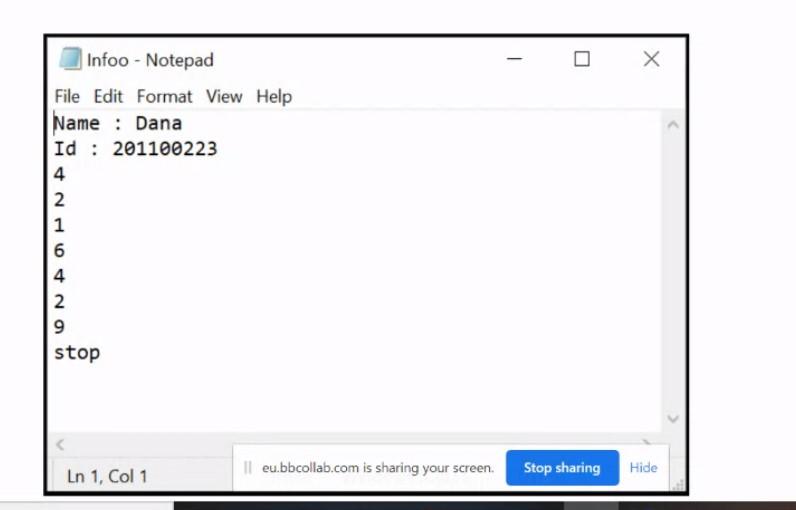 Solved Java Write A Full Program To Create A Text File