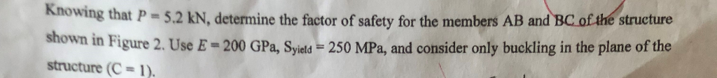 Solved Knowing that P-5.2 kN, determine the factor of safety | Chegg.com