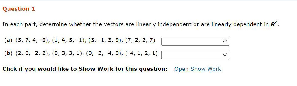 Solved Question 1 In Each Part Determine Whether The