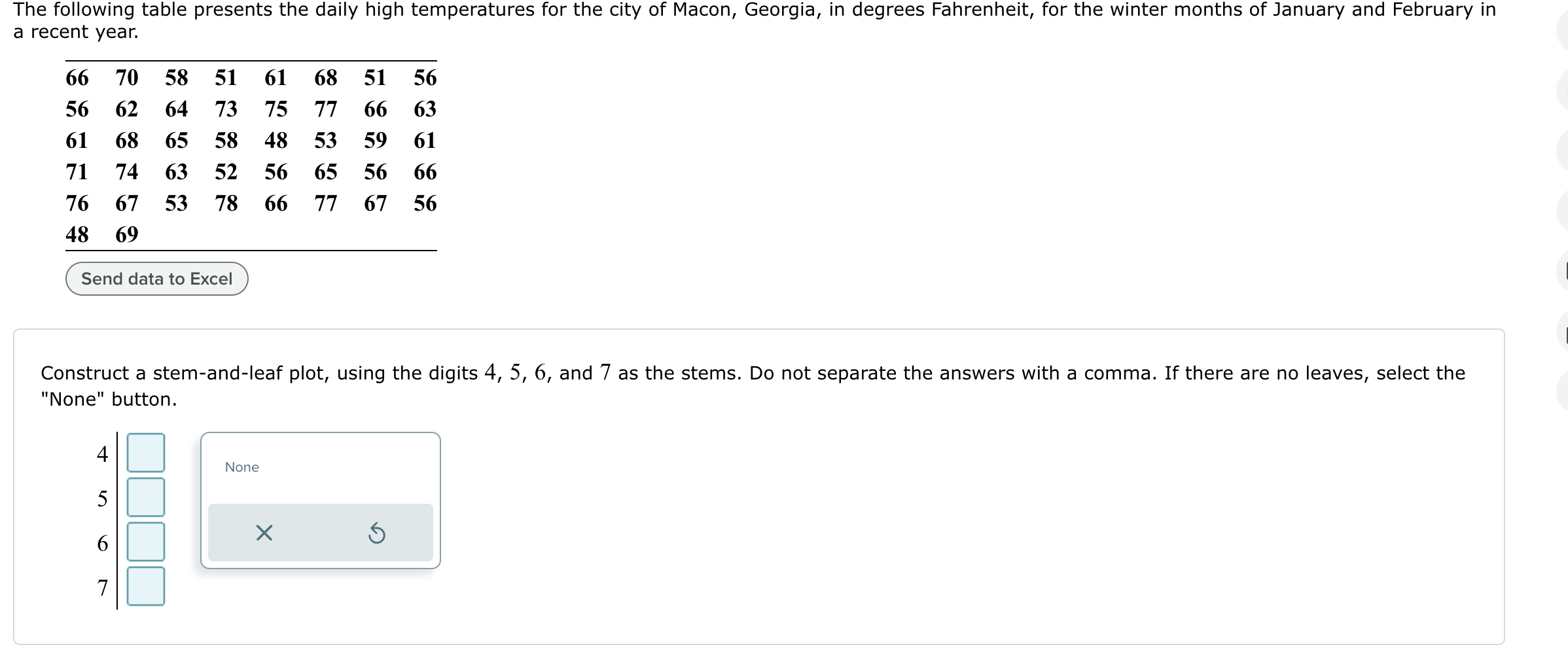 Solved The following table presents the daily high | Chegg.com