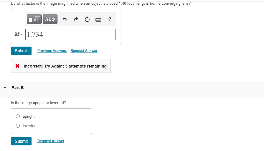 Solved By what factor is the image magnified when an object | Chegg.com