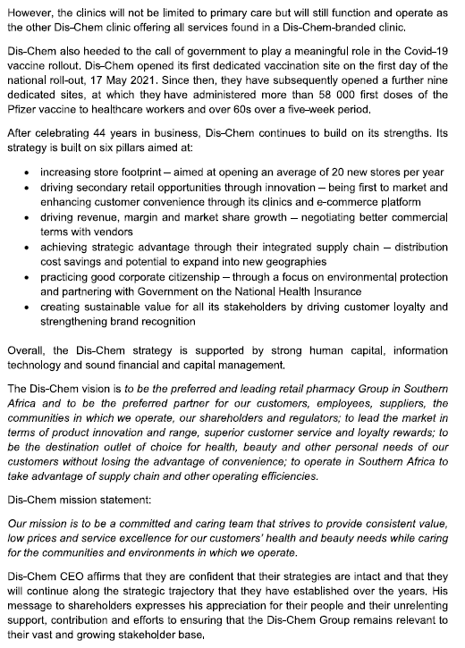 Solved Dis-Chem - growing stronger and stronger Dis-Chem was | Chegg.com