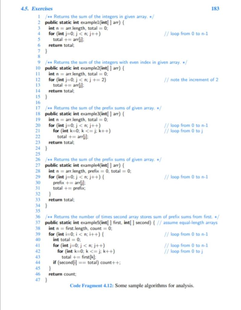Solved Given the codes, give a big-O characterization in | Chegg.com