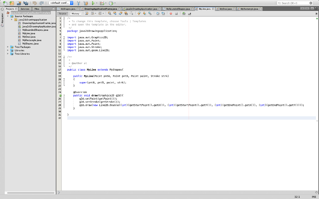 Java 2D Drawing Application. The application will | Chegg.com