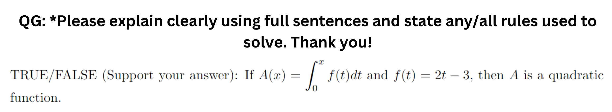 Solved QG: *Please explain clearly using full sentences and | Chegg.com