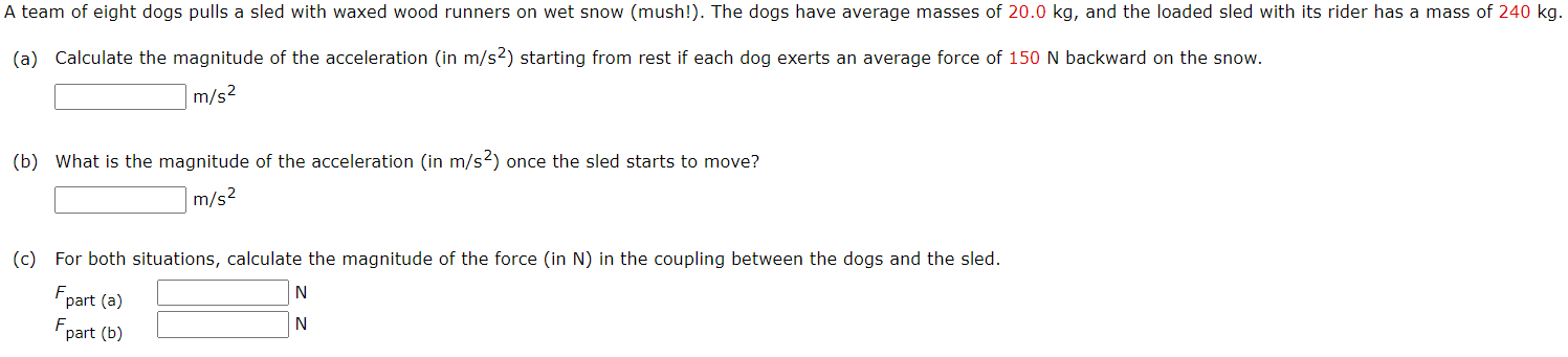 Solved (a) Calculate the magnitude of the acceleration (in | Chegg.com