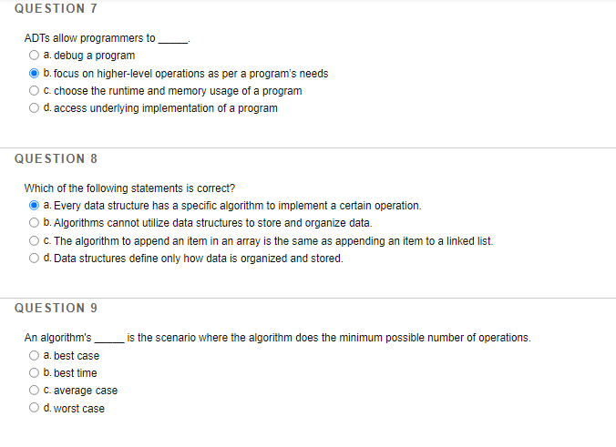 Solved QUESTION 6 What is the space complexity of the | Chegg.com