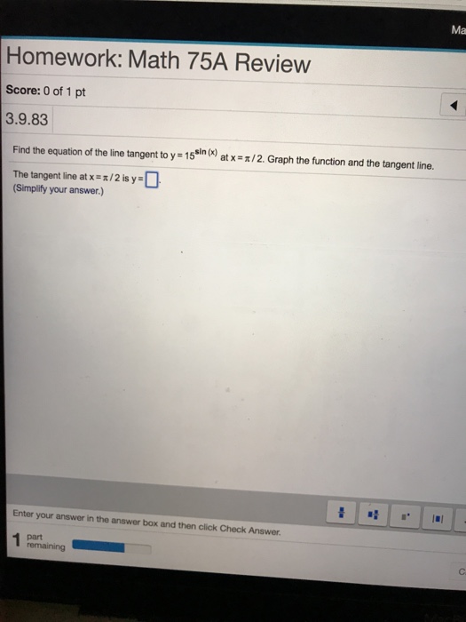 Solved Ma Homework: Math 75A Review Score: 0 of 1 pt 3.9.83 | Chegg.com