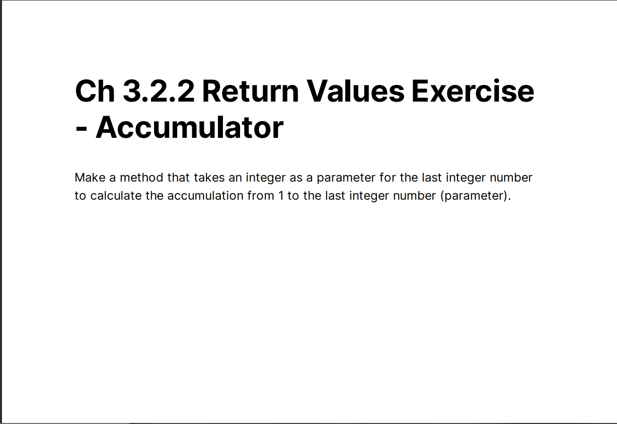 Solved Ch 3.2.2 Return Values Exercise Accumulator Make a | Chegg.com