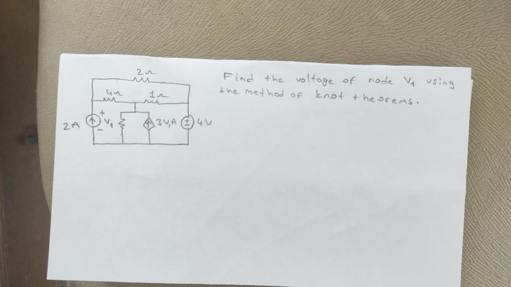 Solved 2u M Find the voltage of node ve using the method of | Chegg.com