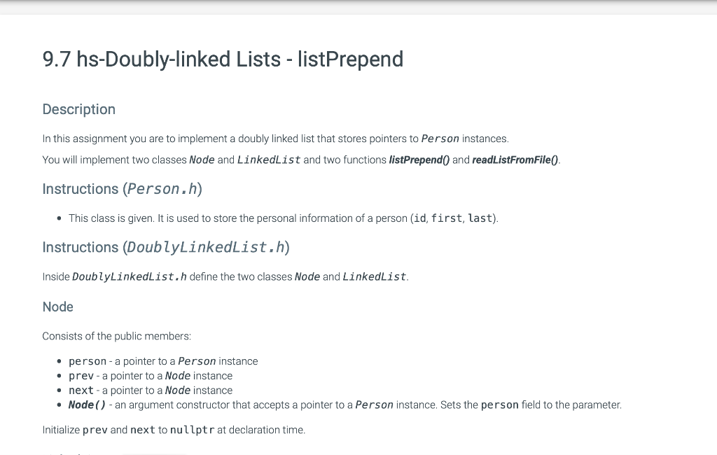 Solved Description In this assignment you are to implement a | Chegg.com