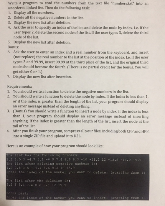 Solved Write A Program To Read The Numbers From The Text 9651