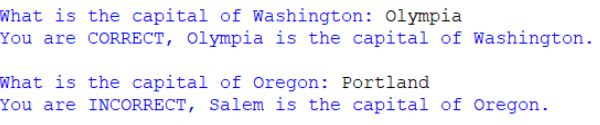 Solved In Python Using A Dictionary Write A State Capitals 0100