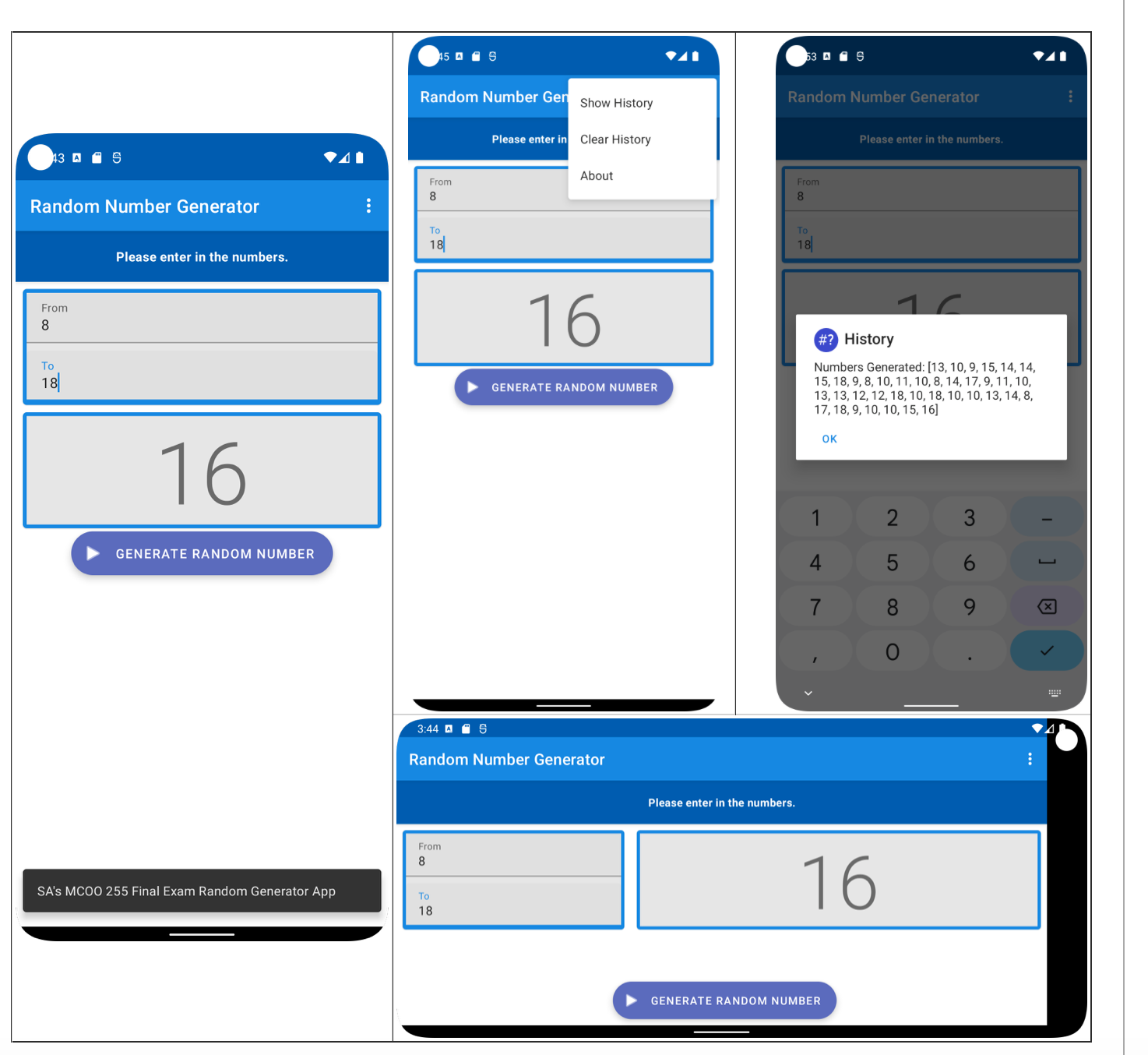 Solved Numbers Generated: [13,10,9,15,14,14, | Chegg.com