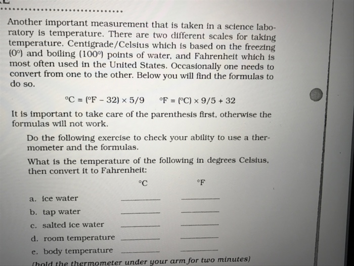Solved Another important measurement that is taken in a | Chegg.com