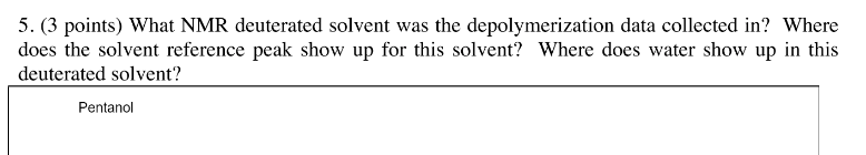 5. (3 points) What NMR deuterated solvent was the | Chegg.com