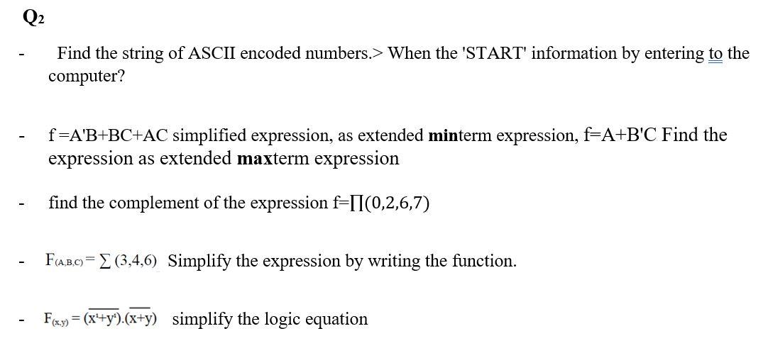 Solved Q2 Find The String Of Ascii Encoded Numbers When The 7562