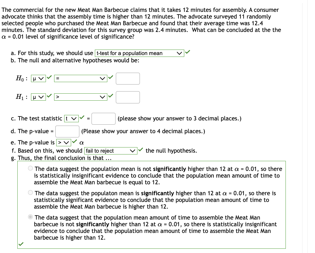 The commercial for the new Meat Man Barbecue claims | Chegg.com