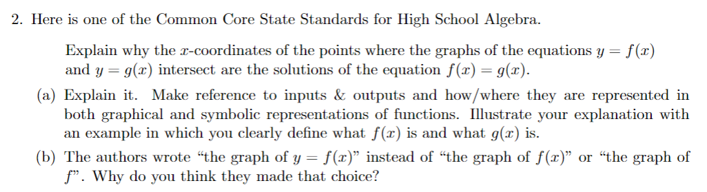 Solved 2. Here is one of the Common Core State Standards for | Chegg.com
