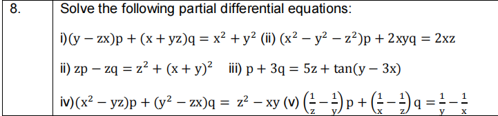 Solved 8., ﻿Solve the following partial differential | Chegg.com