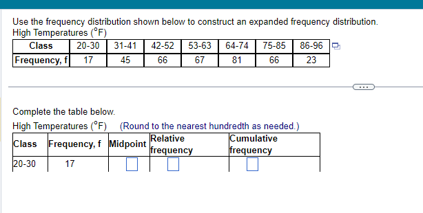 Solved Use the frequency distribution shown below to | Chegg.com