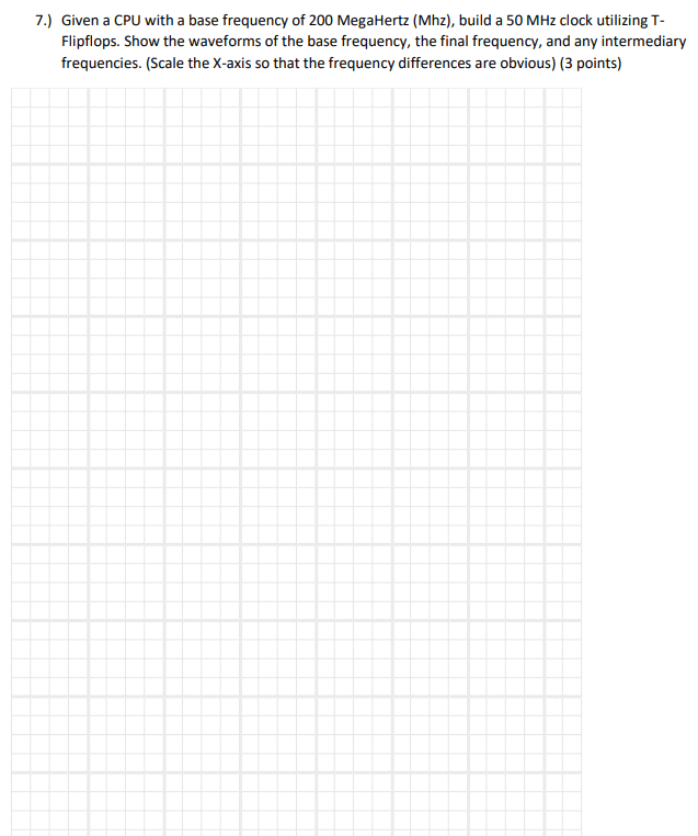 Solved 7.) Given a CPU with a base frequency of 200 | Chegg.com