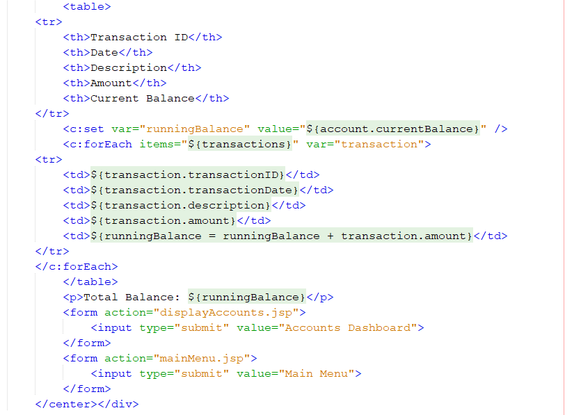 Solved Displaying Accounts and Transactions in the | Chegg.com
