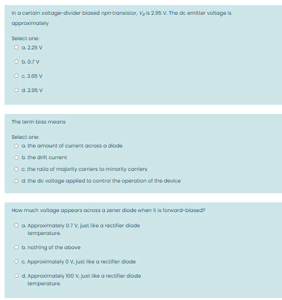 Solved In a certain voltage-divider biased npn transistor, | Chegg.com