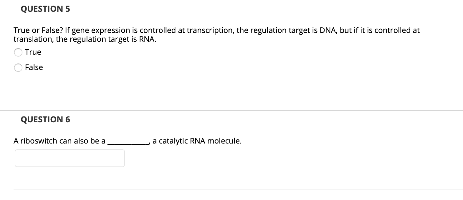 Solved QUESTION 1 Antisense RNA generally functions as a | Chegg.com
