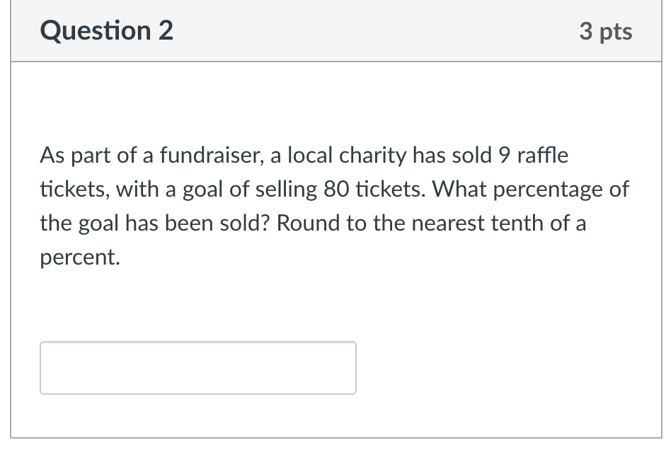 Solved Question 2 3 pts As part of a fundraiser, a local | Chegg.com