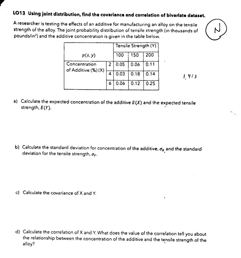 Solved L013 Using joint distribution, find the covariance | Chegg.com