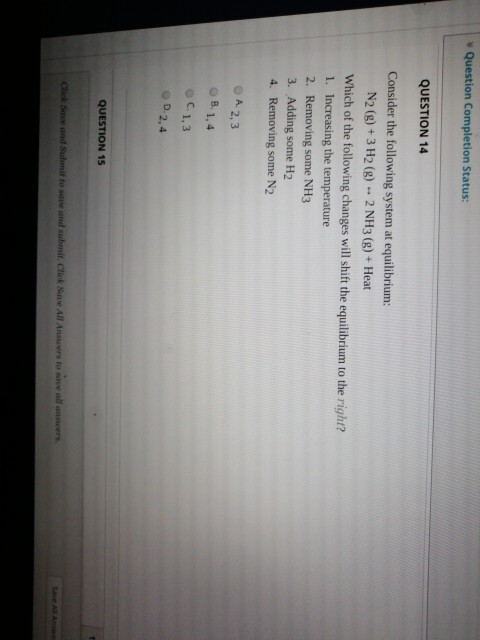 Solved Question Completion Status: QUESTION 14 Consider the | Chegg.com