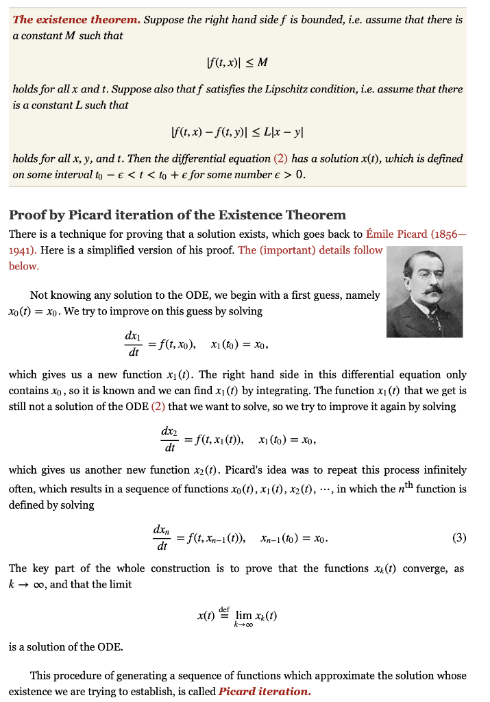 Solved Existence of solutions to Differential Equations | Chegg.com