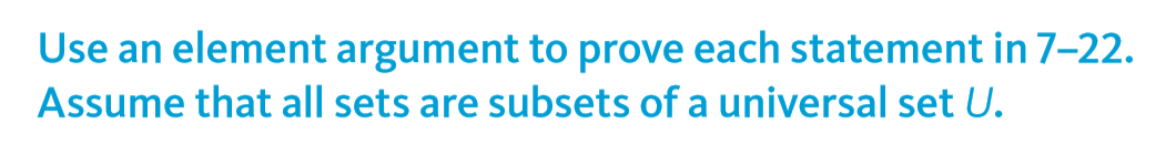 Solved Use an element argument to prove each statement in | Chegg.com