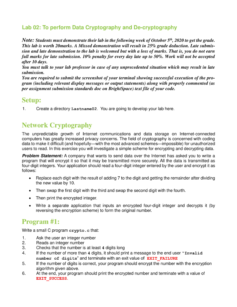 Solved Lab 02: To perform Data Cryptography and | Chegg.com