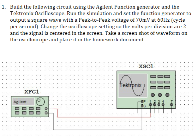 Solved 1. Build the following circuit using the Agilent | Chegg.com