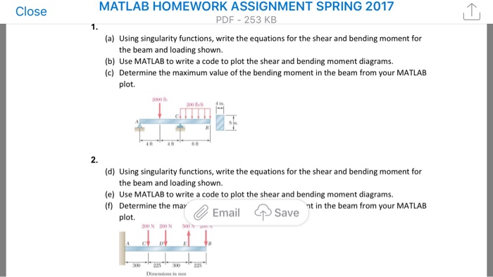 Using singularity functions, write the equations for | Chegg.com