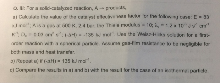 Solved Chemical reaction engineering question | Chegg.com