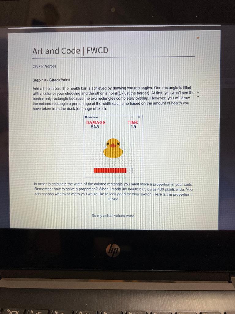 Solved Please help me decrease the health bar, every time | Chegg.com
