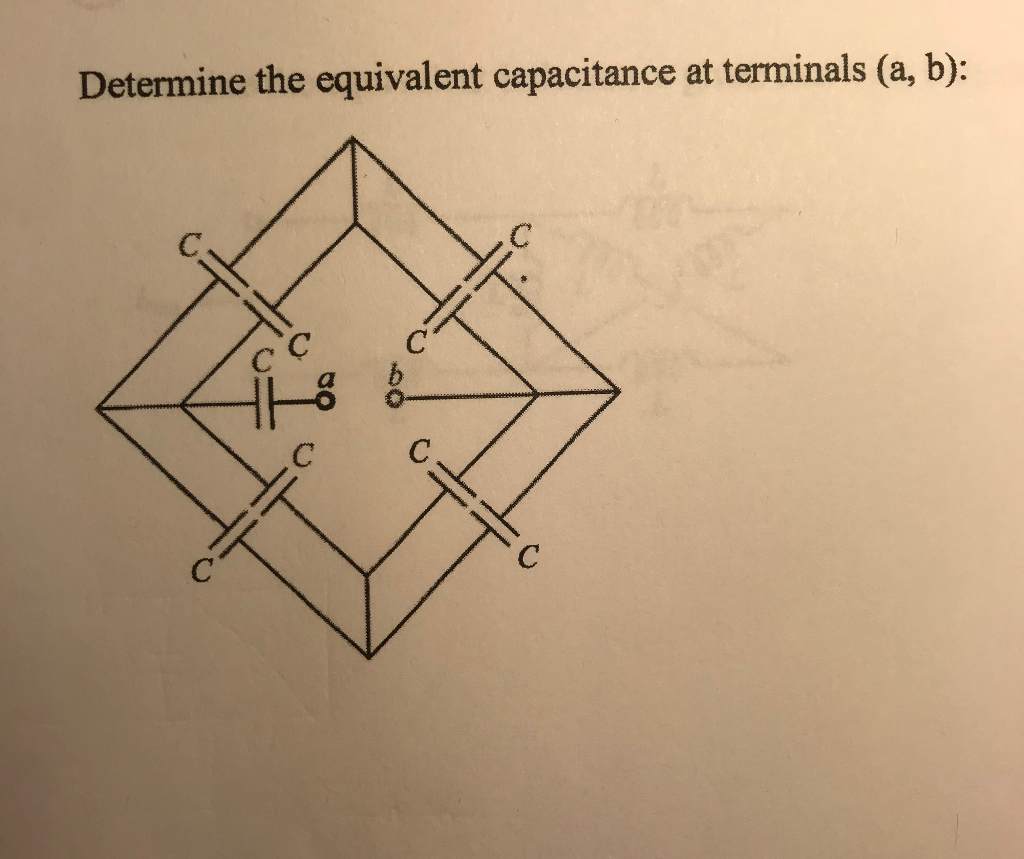 Solved Determine the equivalent capacitance at terminals (a, | Chegg.com Solved Determine the equivalent capacitance at terminals (a, | Chegg.com