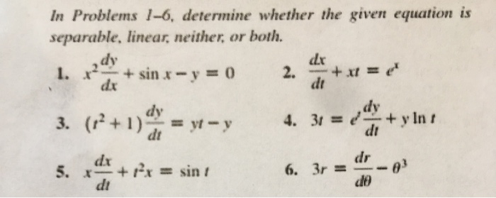 Solved In Problems 1 6 Determine Whether The Given Equation