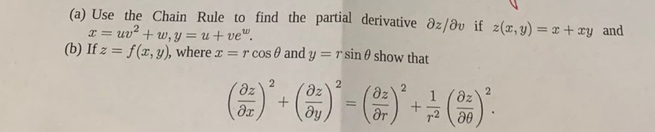 Solved (a) Use the Chain Rule to find the partial derivative | Chegg.com