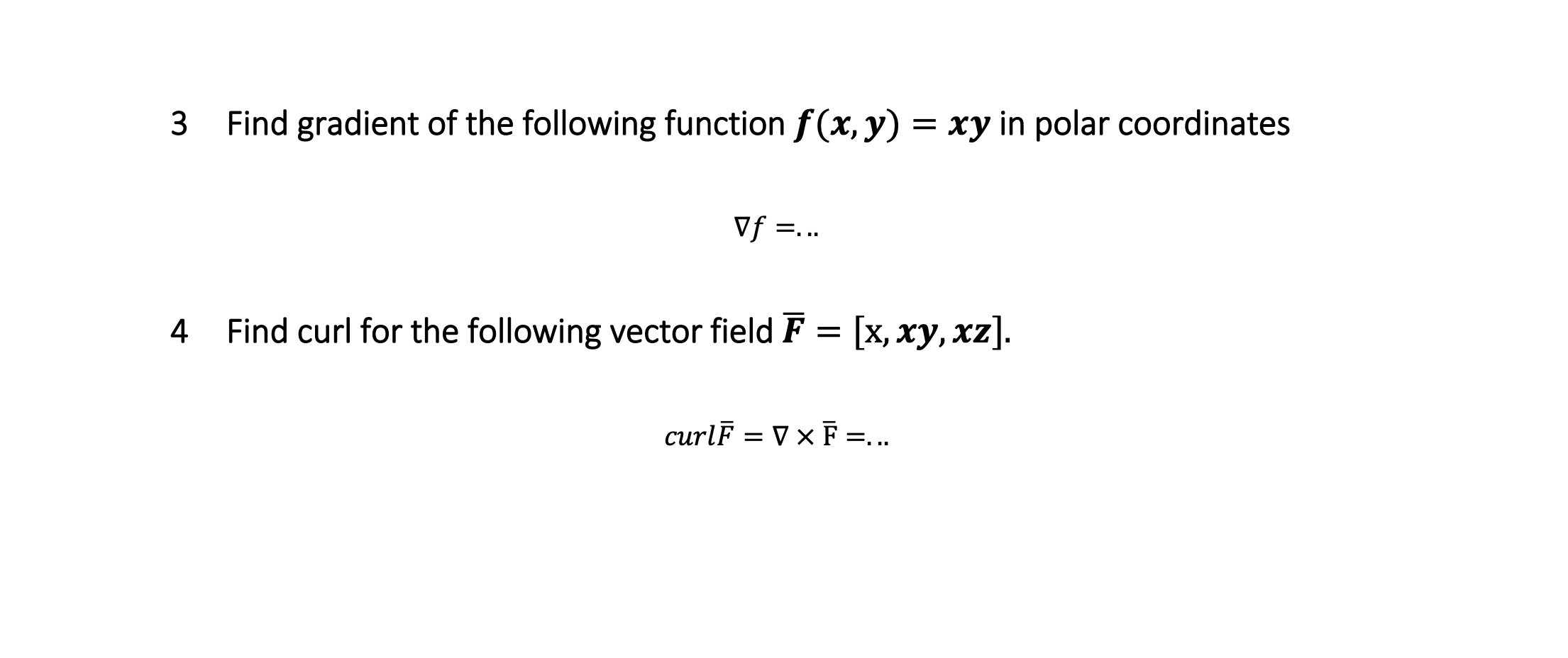Solved 3 Find gradient of the following function f(x, y) = | Chegg.com
