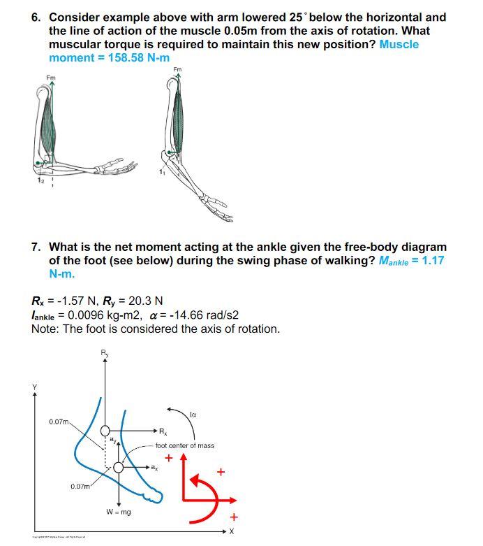 Solved 6. Consider example above with arm lowered 25 below | Chegg.com