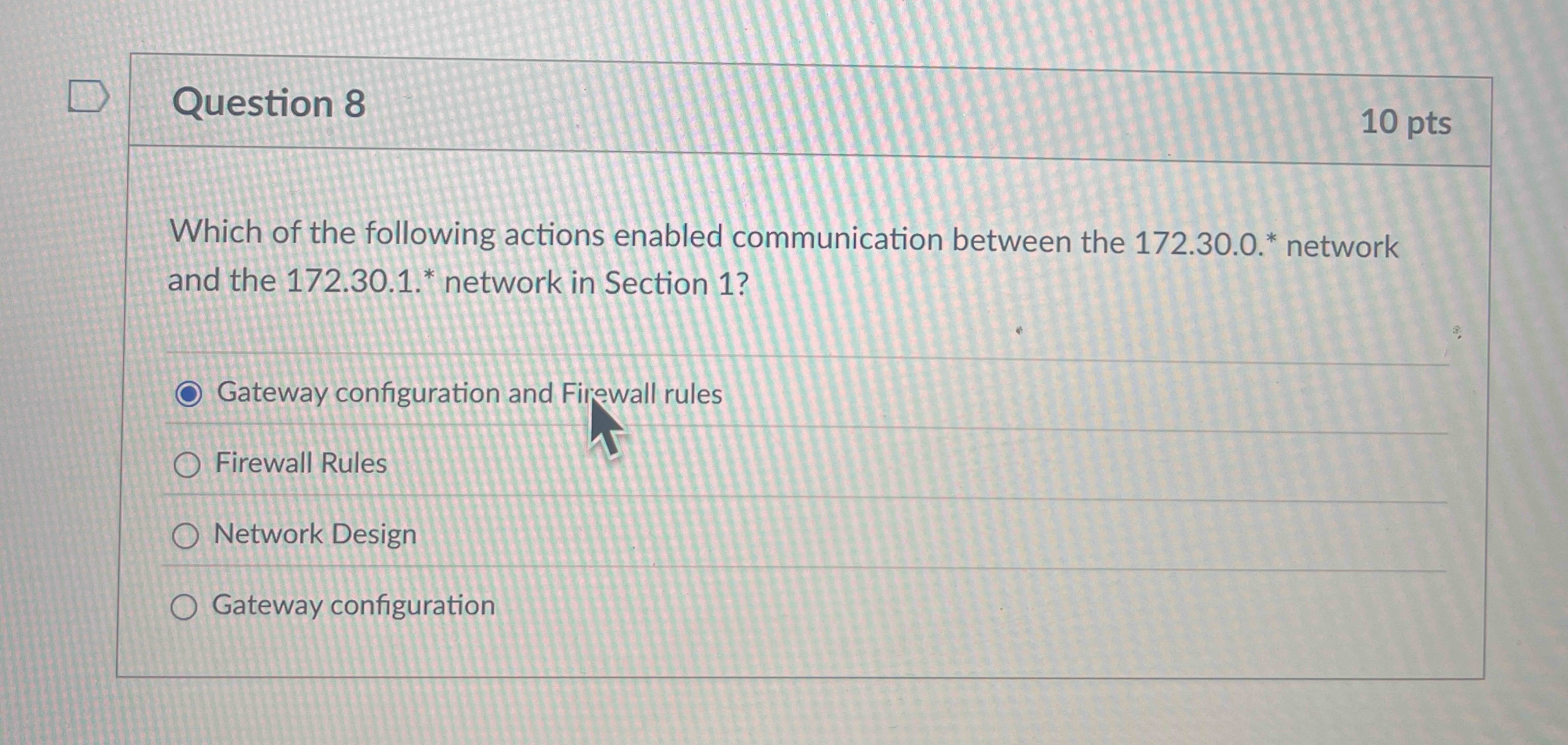 Solved Question 8Which of the following actions enabled | Chegg.com