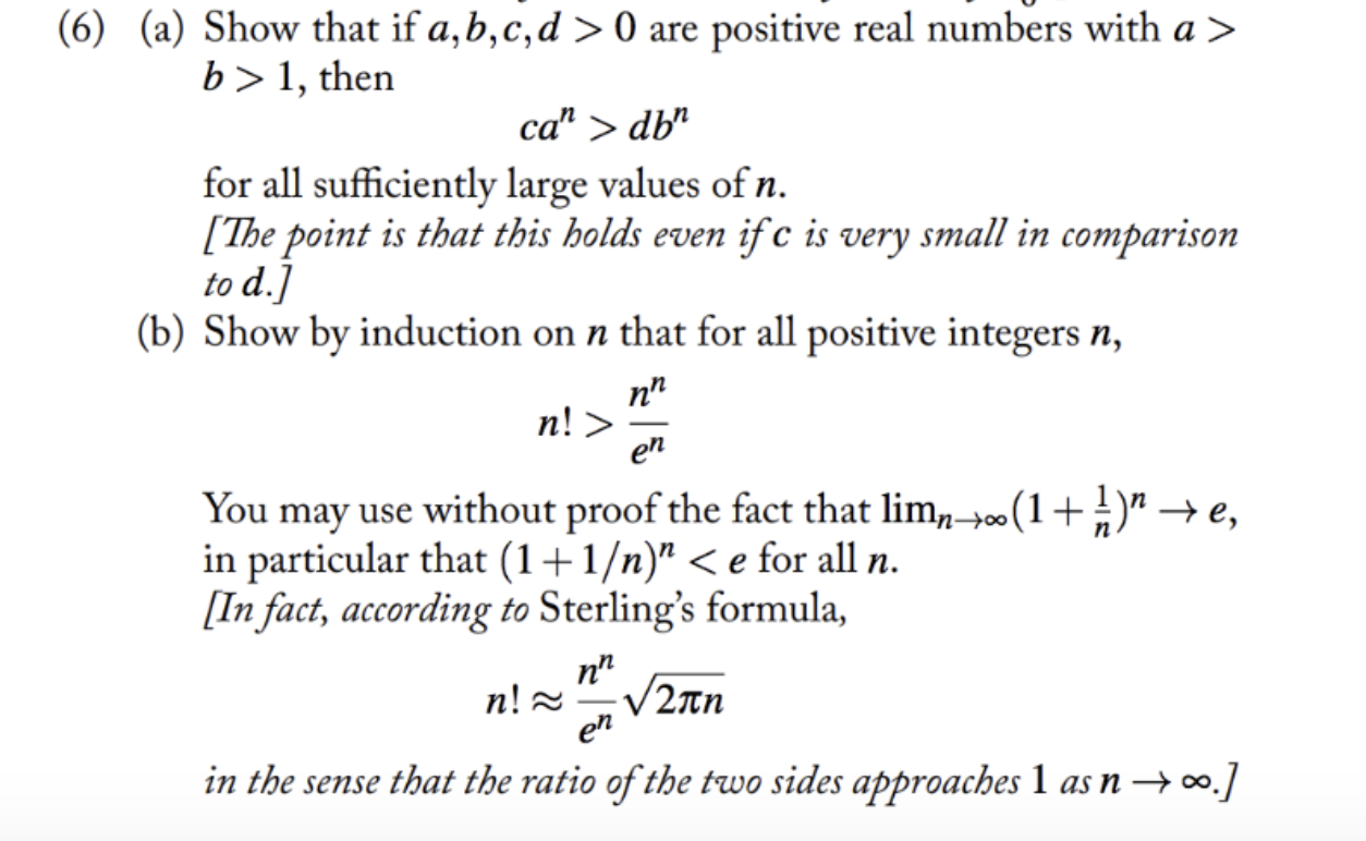 Solved (6) (a) Show that if a,b,c,d > 0 are positive real | Chegg.com